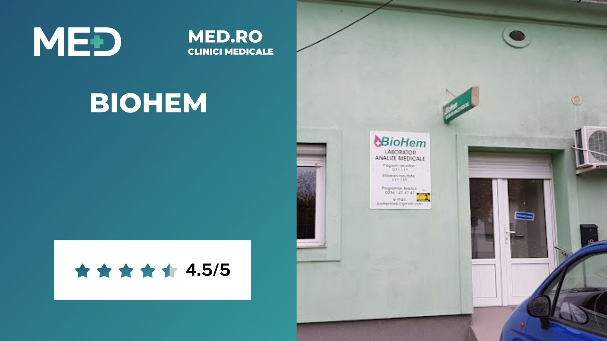 Laborator analize Timisoara – Top 5 Clinici, Prețuri & Programare Online